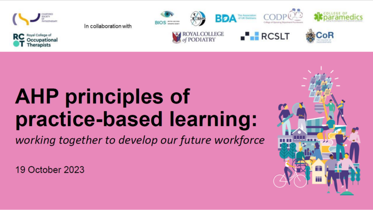 Exploring the updated AHP Principles of practice based learning